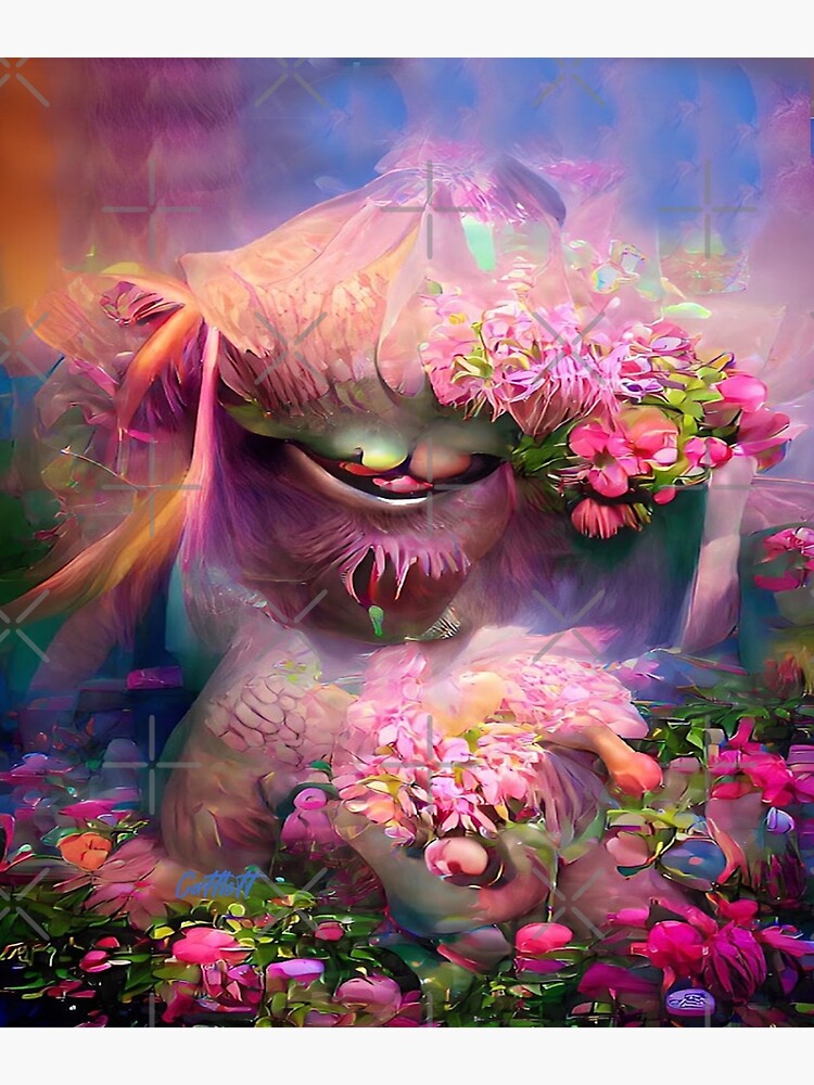 "Cute and Creepy - Flower Monster - SUrreal Flowers" Art Print for Sale ...
