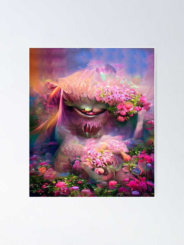 "Cute and Creepy - Flower Monster - SUrreal Flowers" Poster for Sale by ...