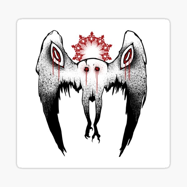 "Mothman Angel" Sticker for Sale by hypoel | Redbubble