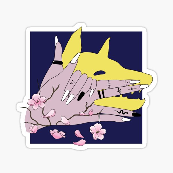 "Divine Dogs Feminine Hand Sign Megumi Fushiguro" Sticker by folkkat ...