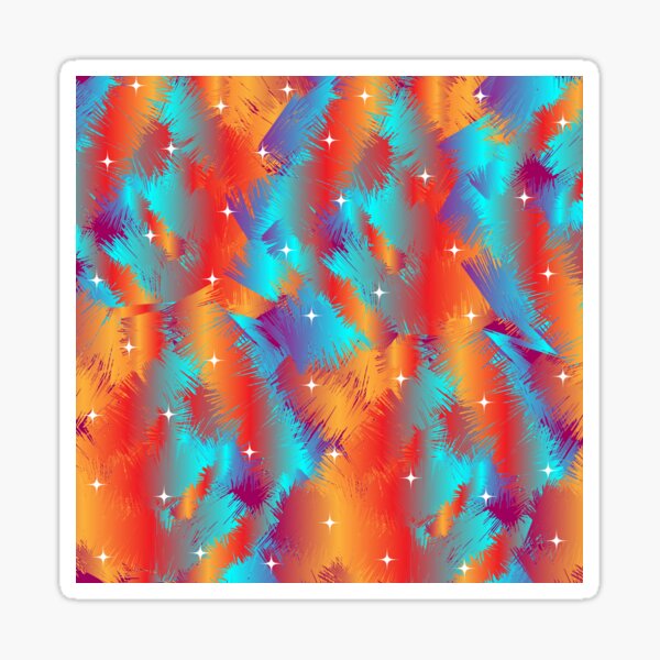 "Colorful messy design" Sticker by SankiWorld | Redbubble