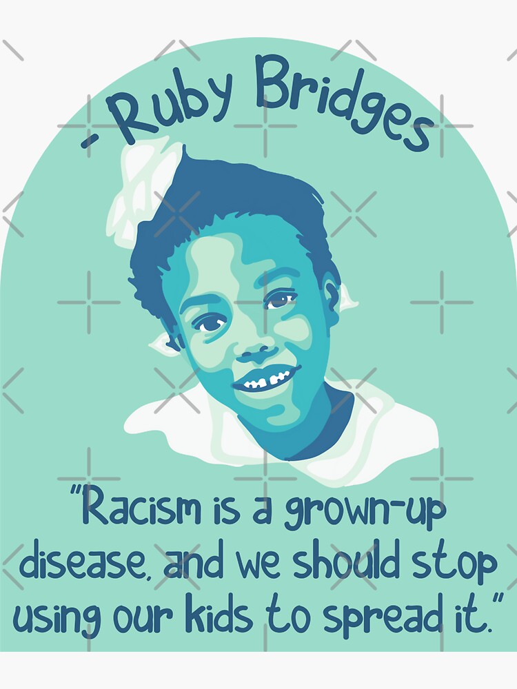 "Ruby Bridges Portrait and Quote" Sticker by unhingedheather | Redbubble