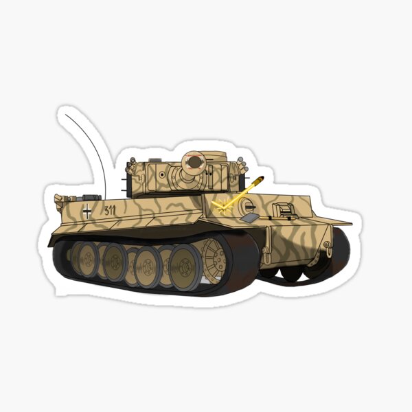 "Tiger 1 " Sticker for Sale by comradeyuta | Redbubble