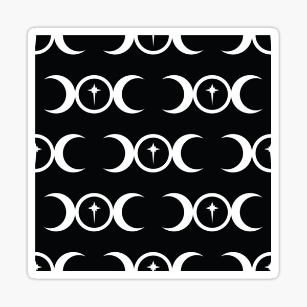 "Moon Pattern - Moon symbols - Hecate Pattern - Witchy Pattern - Black ...
