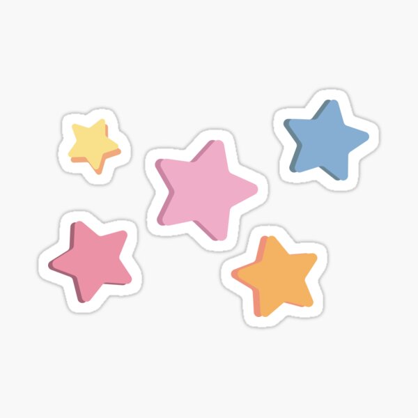 "pastel star sticker pack" Sticker for Sale by lisamakesthings | Redbubble