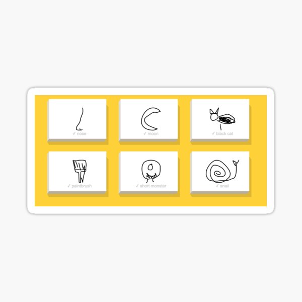 "draw" Sticker for Sale by charliereads | Redbubble
