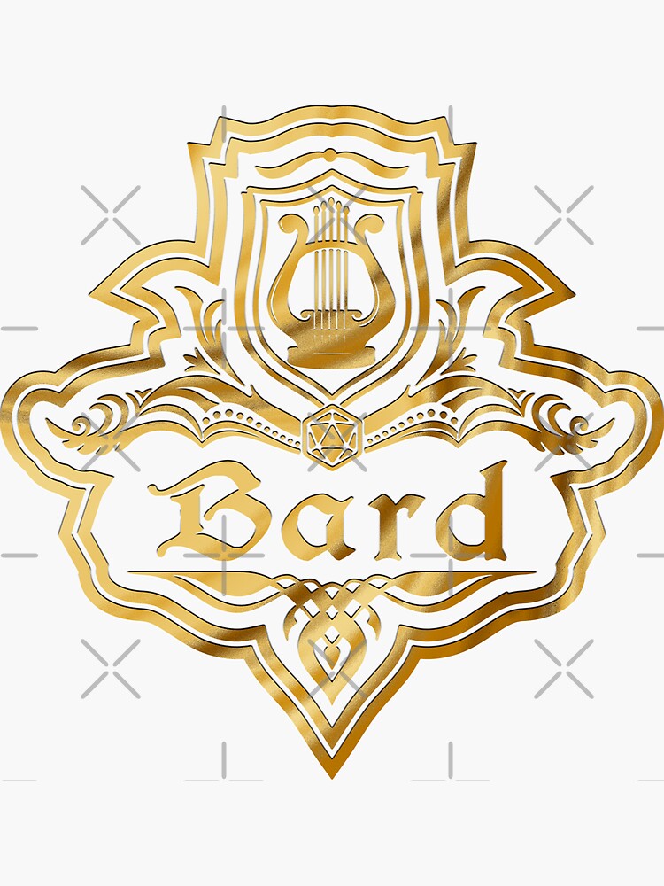 "Bard DnD Class Emblem for role players gift" Sticker for Sale by ...