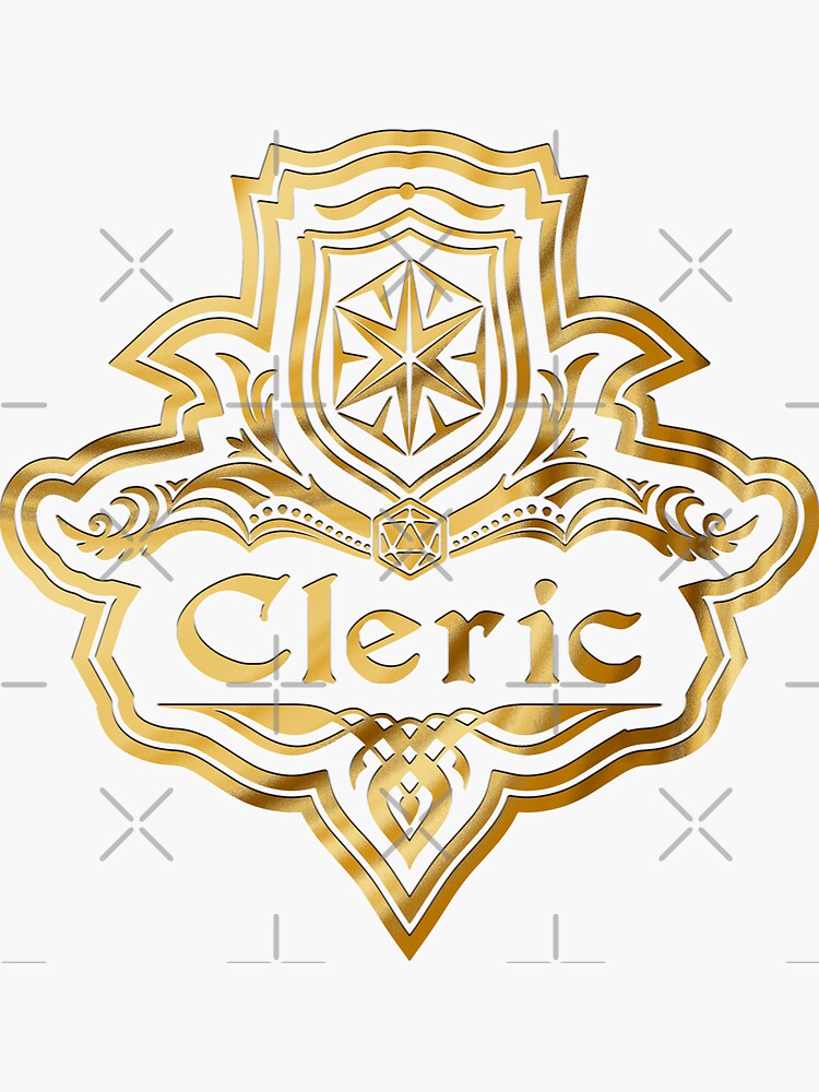 "Cleric DnD Class Emblem for role players gift" Sticker for Sale by ...