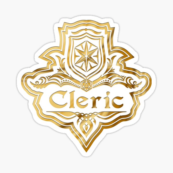 "Cleric DnD Class Emblem for role players gift" Sticker for Sale by ...