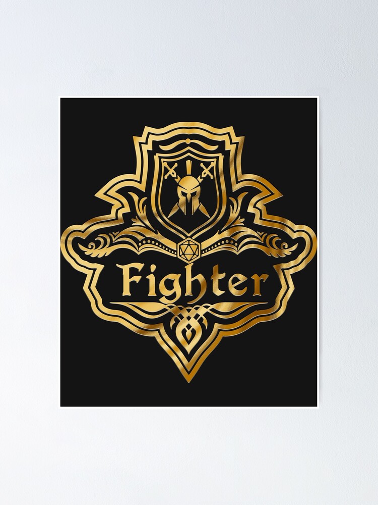 "Fighter DnD Class Emblem for role players gift" Poster for Sale by ...