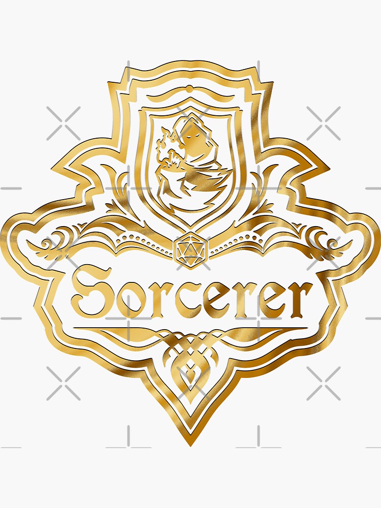 "Sorcerer DnD Class Emblem for role players gift" Sticker for Sale by ...