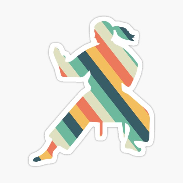 "Vintage retro style Karate" Sticker by SweetThreads79 | Redbubble