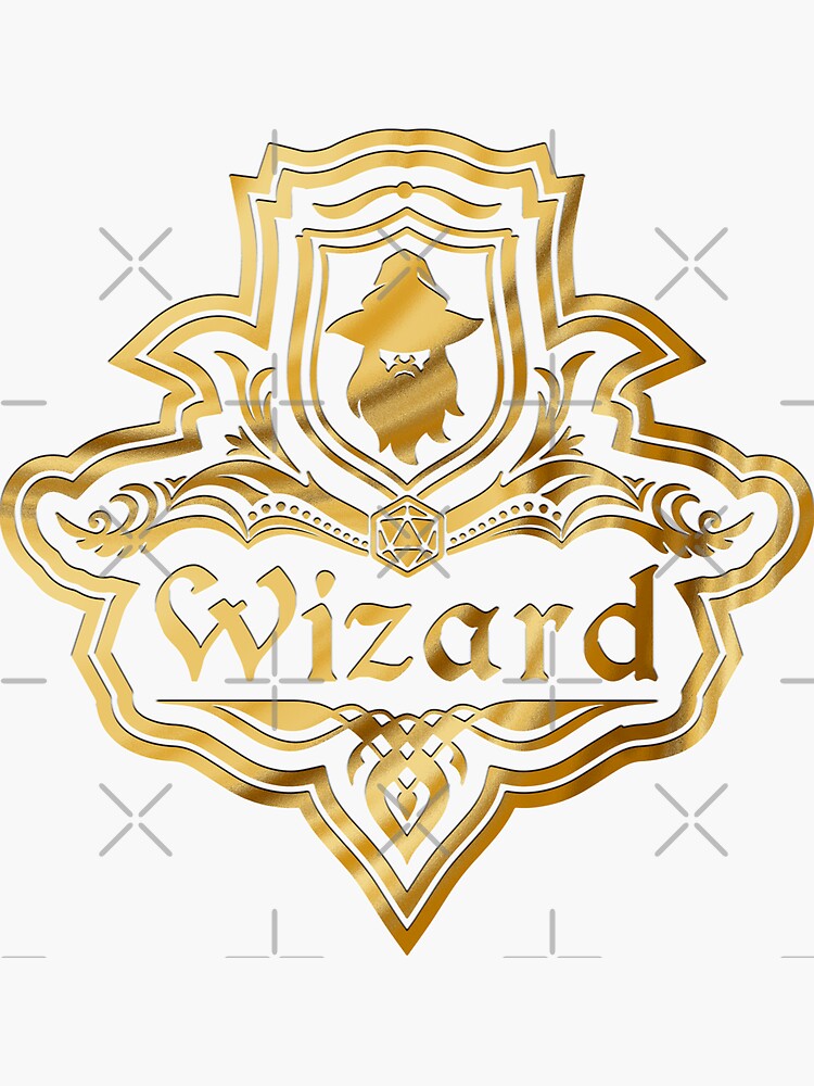 "Wizard DnD Class Emblem for role players gift" Sticker for Sale by ...