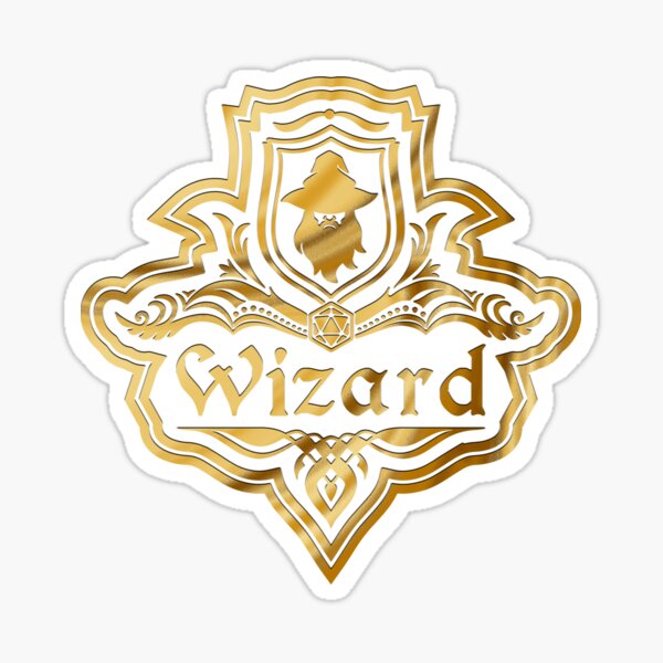 "Wizard DnD Class Emblem for role players gift" Sticker for Sale by ...