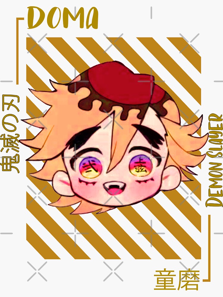 "doma deman slayer" Sticker by Emini-ARt | Redbubble