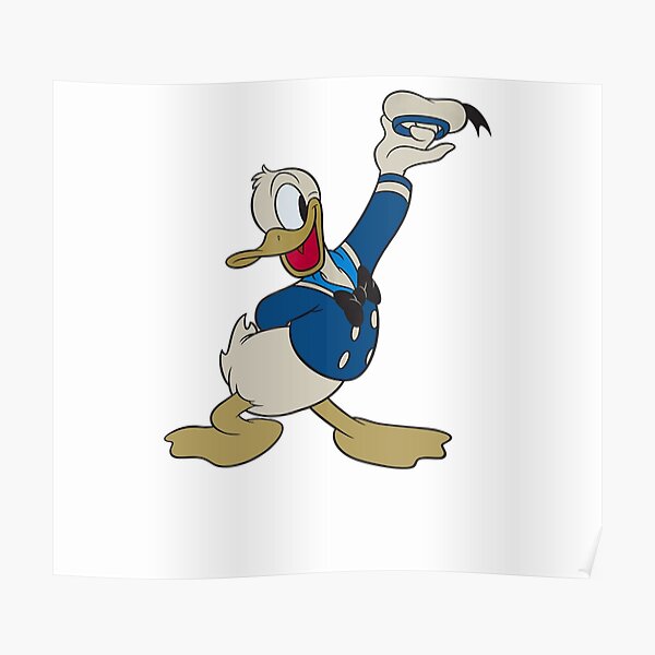 "Dis.ney Donald Duck Salute" Poster for Sale by JennieDreher | Redbubble