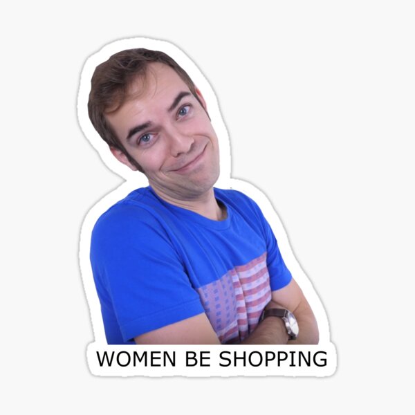 "JacksFilms Women Be Shopping" Sticker for Sale by amogusman | Redbubble