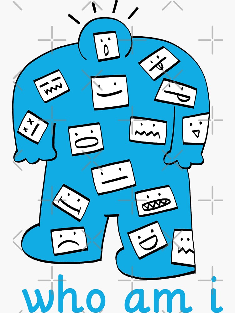 "who am i?" Sticker by taksoart | Redbubble