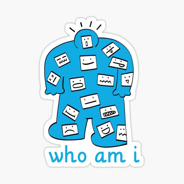 "who am i?" Sticker by taksoart | Redbubble