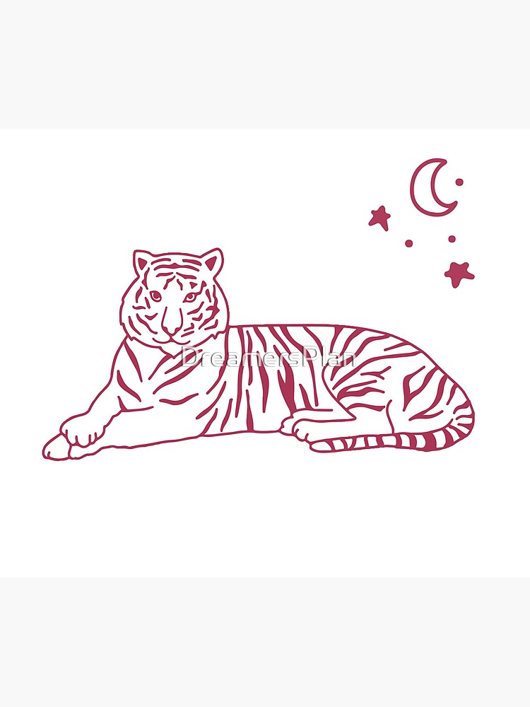 "Pink Tiger - Retro Tiger - 70s Tiger - Hippie Tiger - Pink Tigers ...
