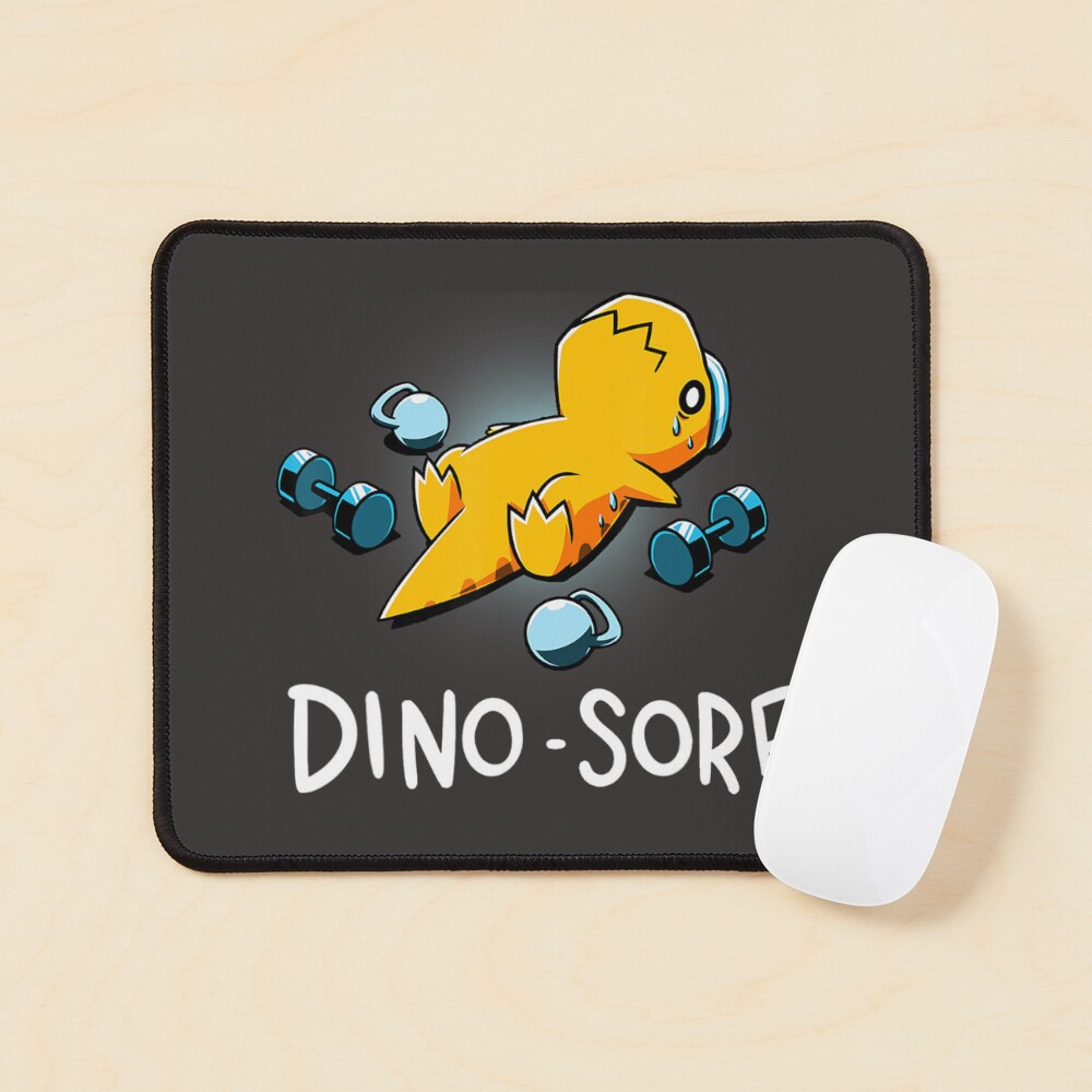 "Dino Sore Funny Dinosaur Workout Gym Fitness Lifting" Sticker for Sale ...