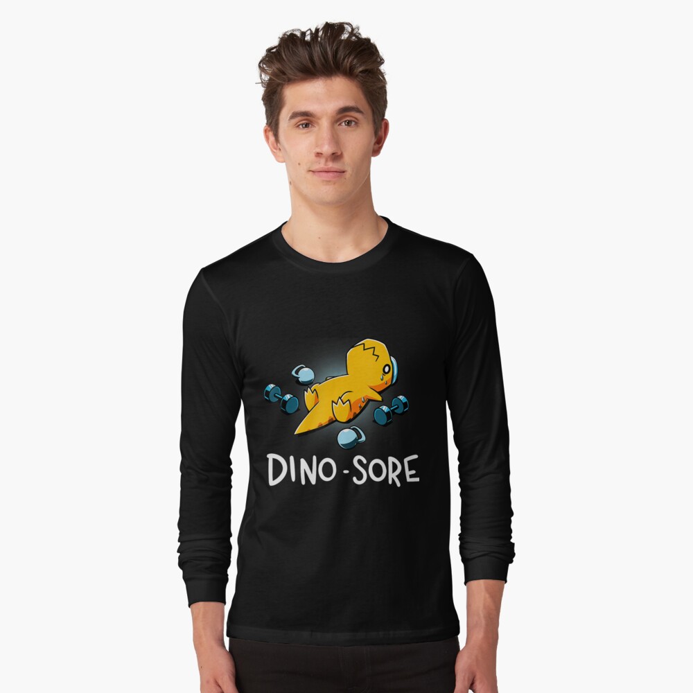 "Dino Sore Funny Dinosaur Workout Gym Fitness Lifting" Sticker for Sale ...