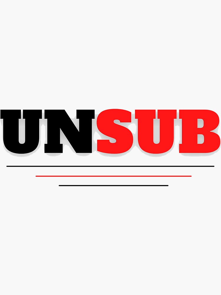 "Unsub design" Sticker for Sale by madraso | Redbubble