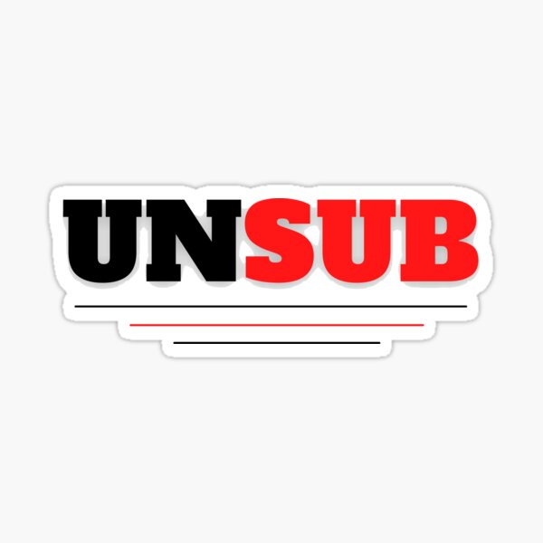 "Unsub design" Sticker for Sale by madraso | Redbubble