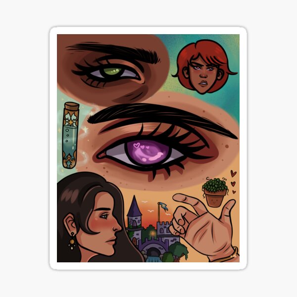 "Fantasy Scribbles" Sticker by nellvisual | Redbubble