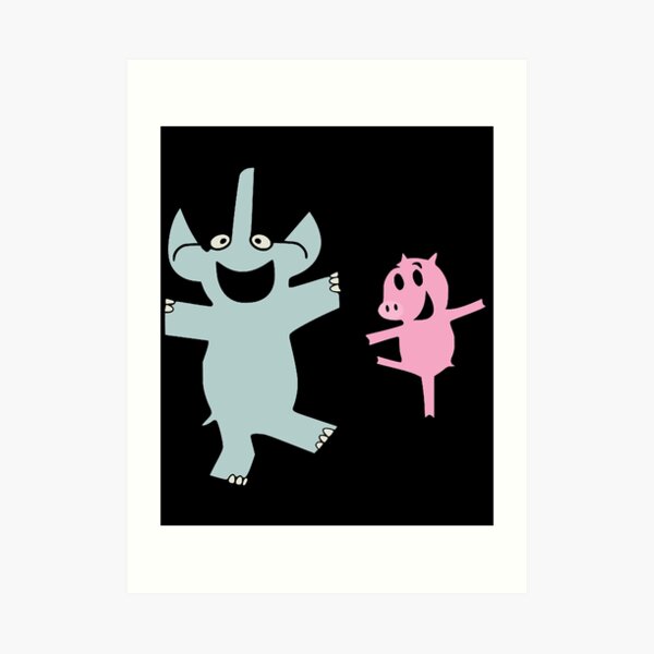 "Elephant and Piggie. Gerald and Piggie. Anime transparent sticker, mo ...