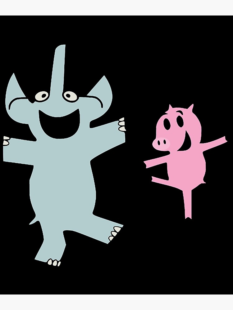 "Elephant and Piggie. Gerald and Piggie. Anime transparent sticker, mo ...