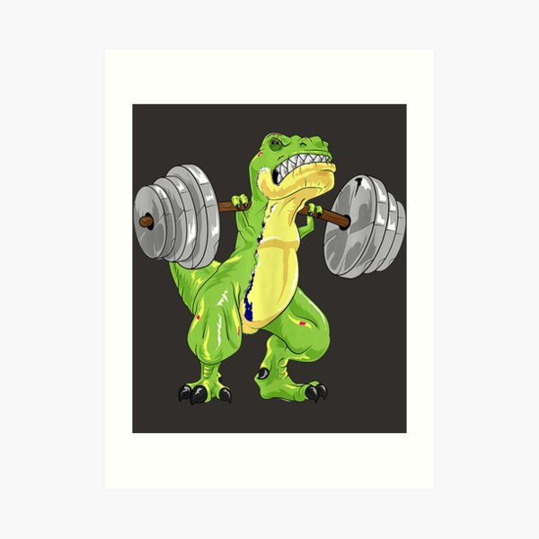 "Dinosaur squat bodybuilder Gift Powerlifting Gym deadlift dinosaur ...