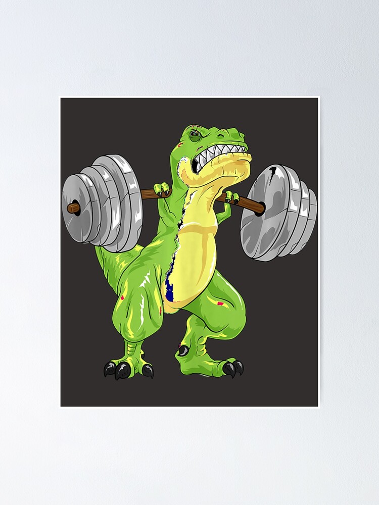"Dinosaur squat bodybuilder Gift Powerlifting Gym deadlift dinosaur ...