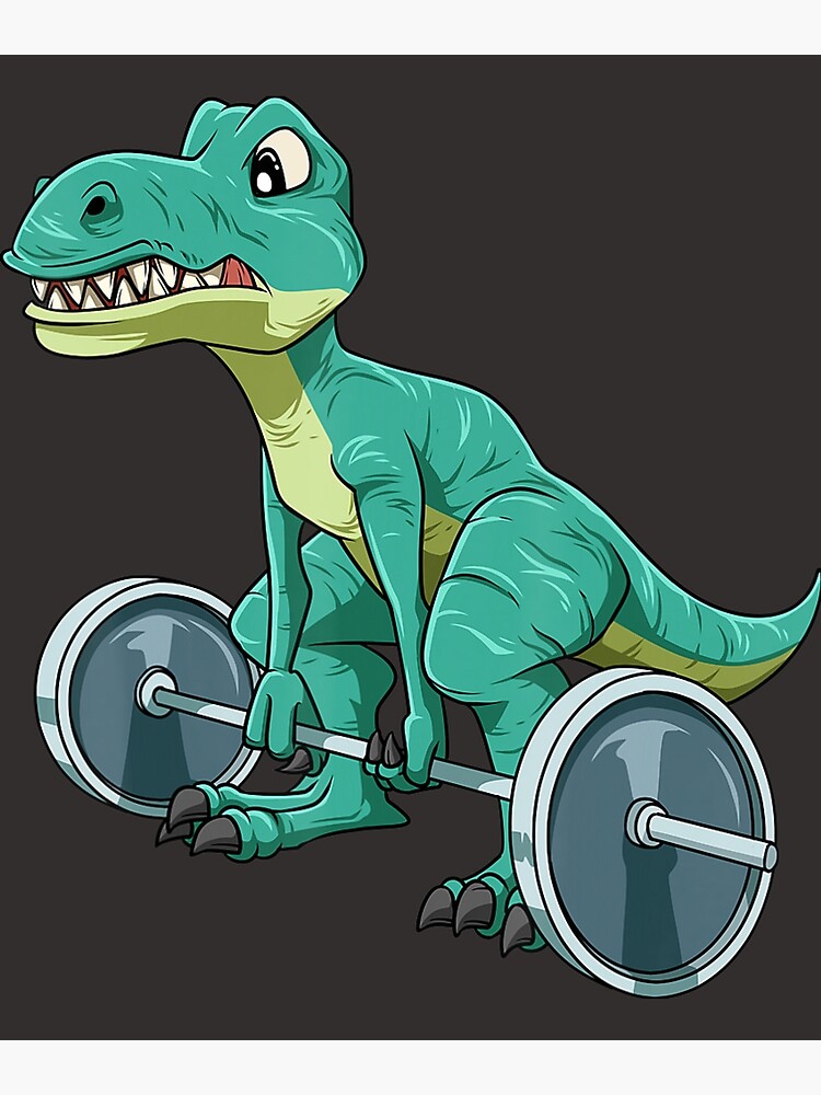 "Weightlifting Dinosaur Deadlifting Dinosaur Powerlifting Gym deadlift ...