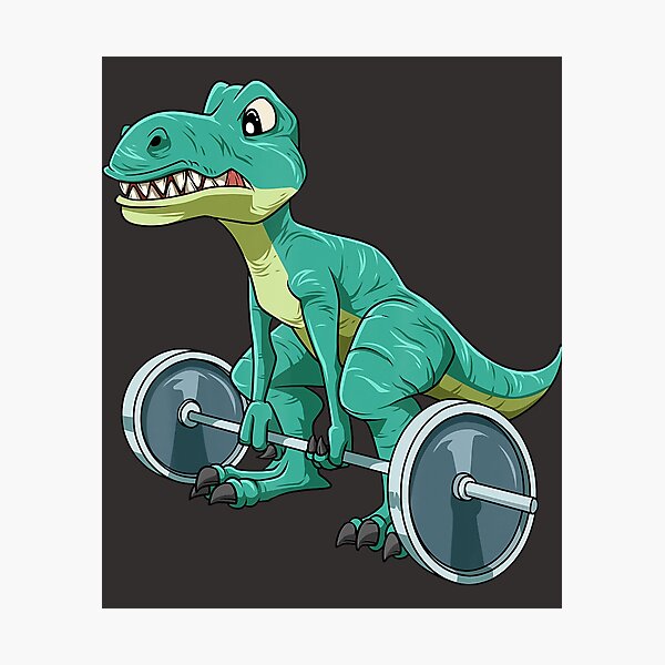 "Weightlifting Dinosaur Deadlifting Dinosaur Powerlifting Gym deadlift ...