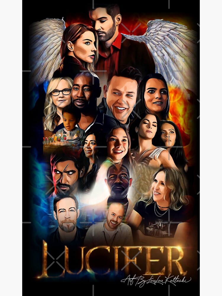 "Lucifer Digital Art" Sticker by Artbyloulou | Redbubble