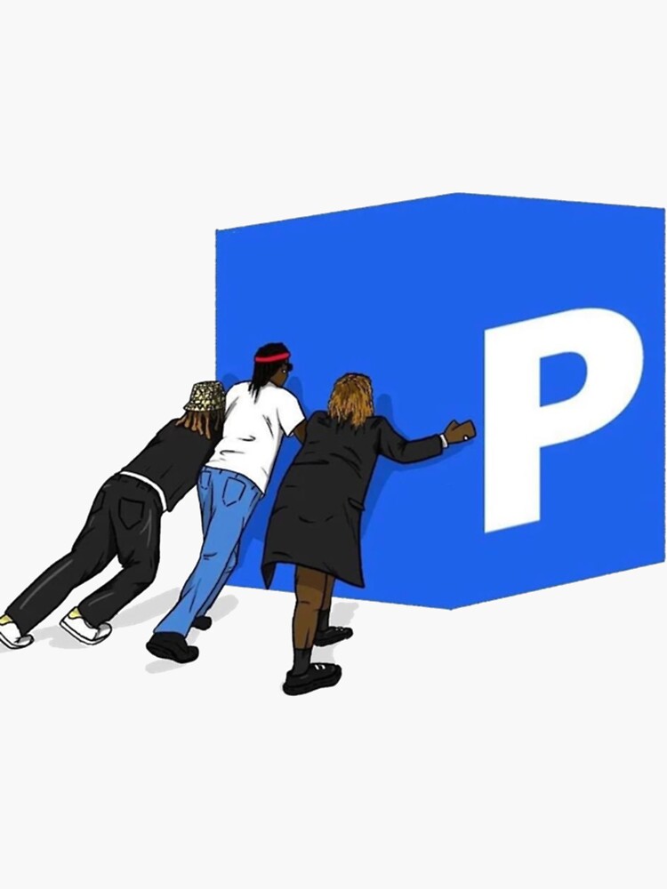 "Pushing P Meme " Sticker by KayzekFashion | Redbubble