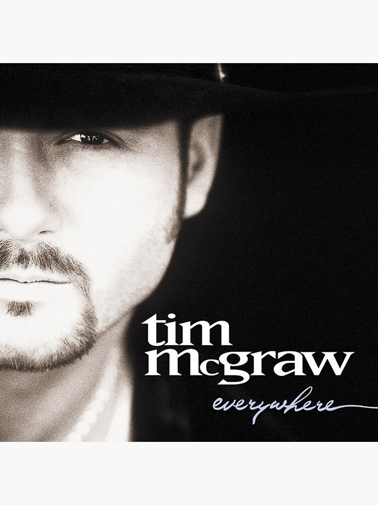 "Tim Mcgraw Everywhere Sticker" Sticker by juliettebo | Redbubble