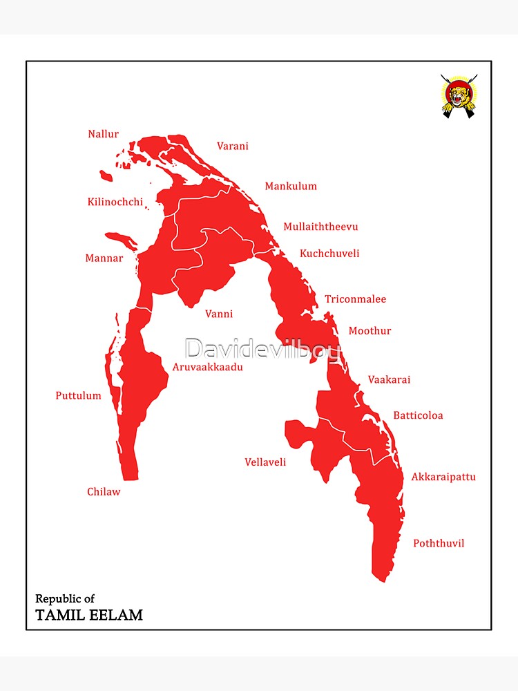 "Republic of Tamil Eelam" Sticker for Sale by Davidevilboy | Redbubble