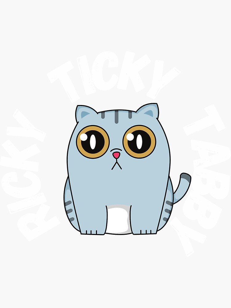 Pegatina «Ricky Ticky Tabby, nombres lindos para gatos, nombres ...