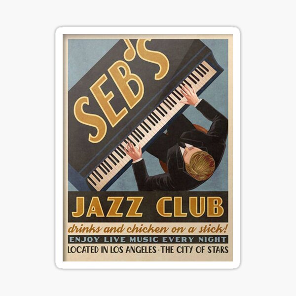 "Seb's Jazz Club Retro Vintage" Sticker by harukiancio | Redbubble