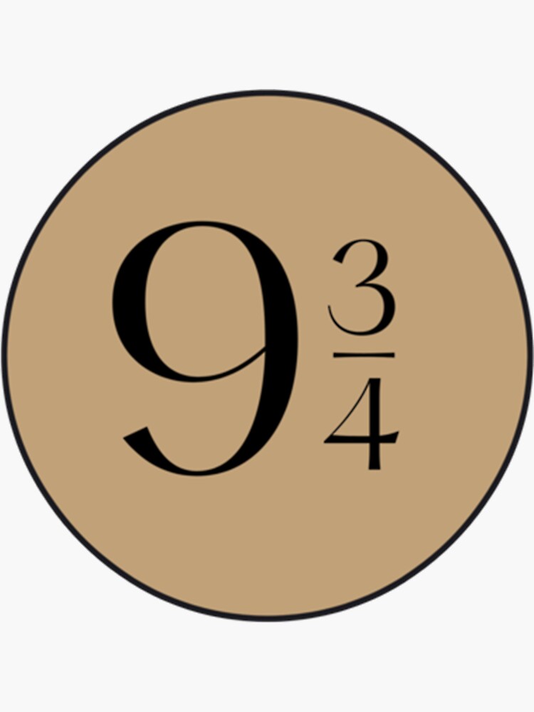 "9 34 Train Platform - Harry - Kraft Brown " Sticker by anwdigital ...