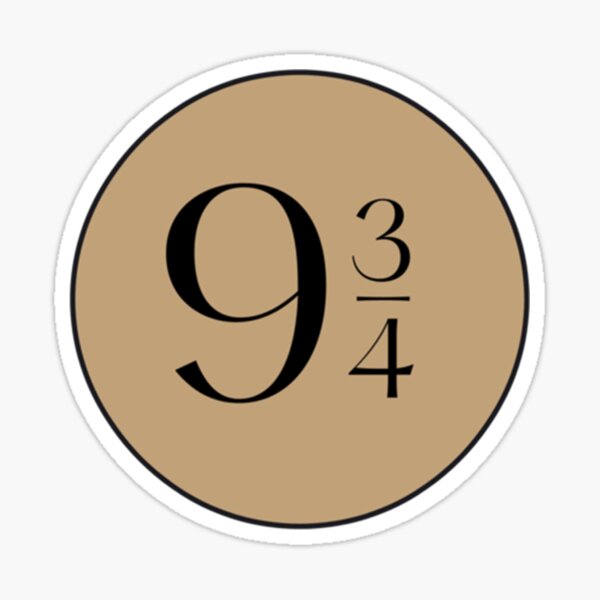 "9 34 Train Platform - Harry - Kraft Brown " Sticker by anwdigital ...