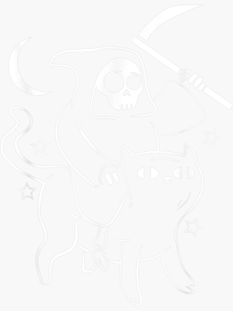 "Gift Grim Reaper Ride Satan Cat Demonic Evil Devil " Sticker by ...