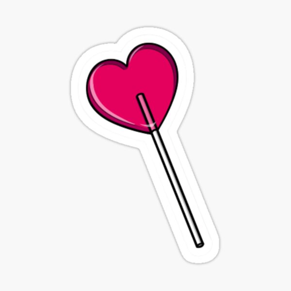 "Heart Lolly Sticker" Sticker by BigFella-005 | Redbubble
