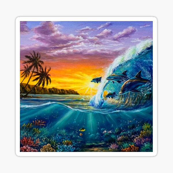 "Ocean" Sticker by DispoArt | Redbubble