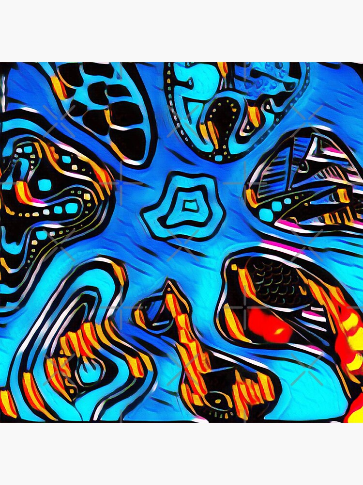 "Lava Blue Bird" Sticker by Stellaura | Redbubble