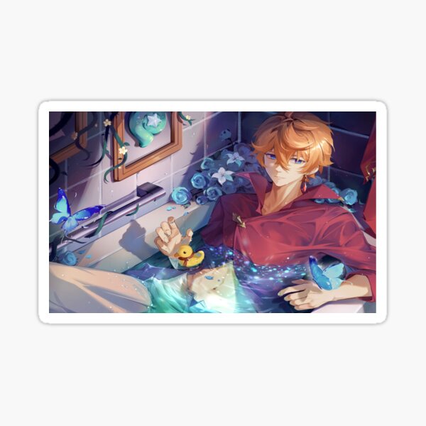 "Tartaglia genshin impact" Sticker by Dark-s | Redbubble