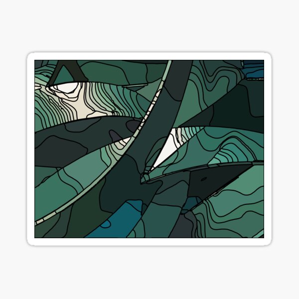 "Topo Pathways" Sticker by Sorgetown | Redbubble