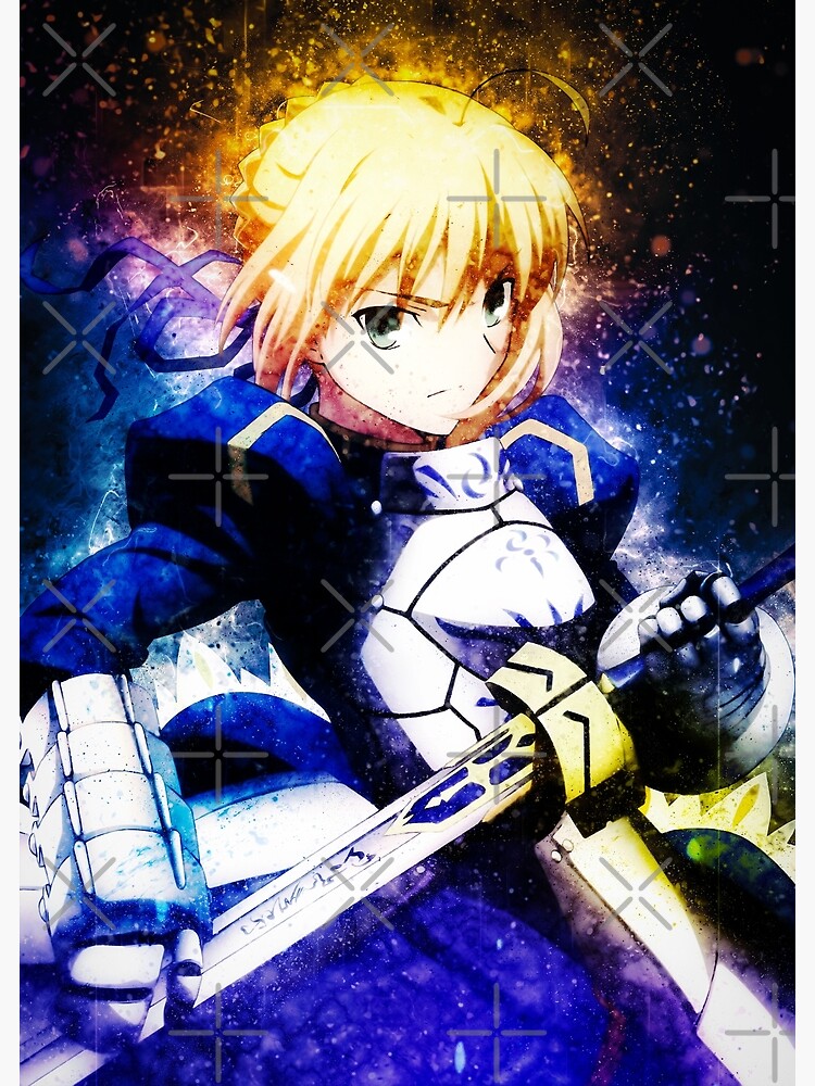 "Saber Fate Stay Night" Poster for Sale by zeleline | Redbubble